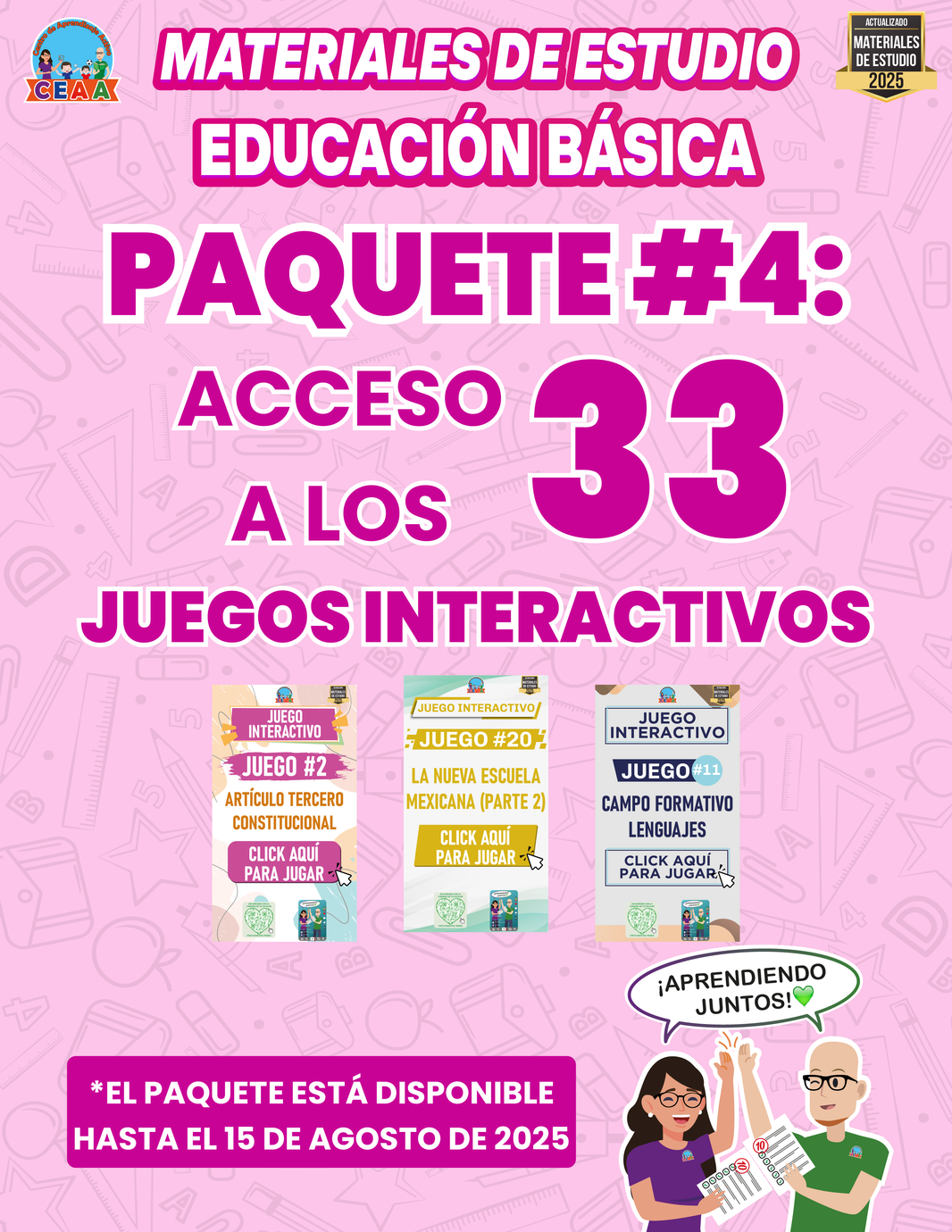 Materiales de Estudio 2025 Educación Básica – Centro de Aprendizaje Activo